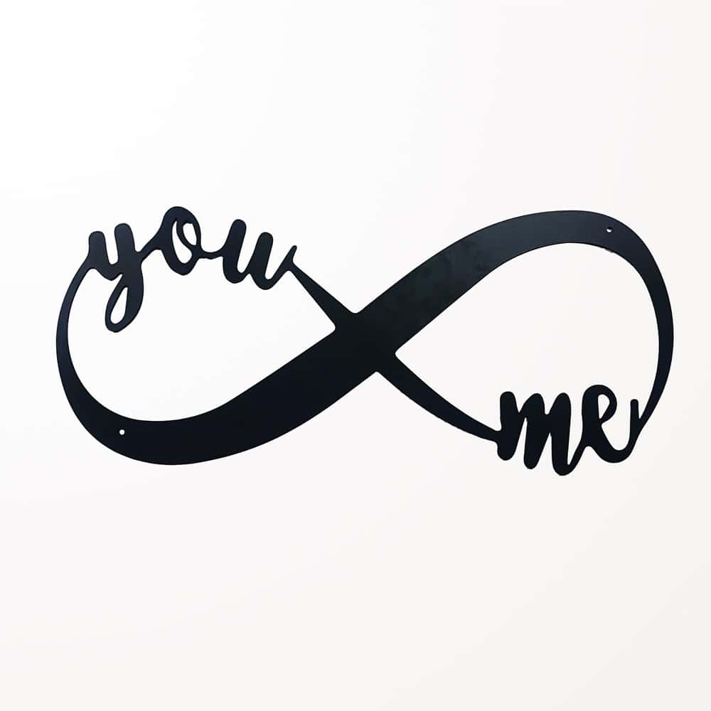 Symbole infini you and me plaque laser – Plantes et Jardins Lanaudière